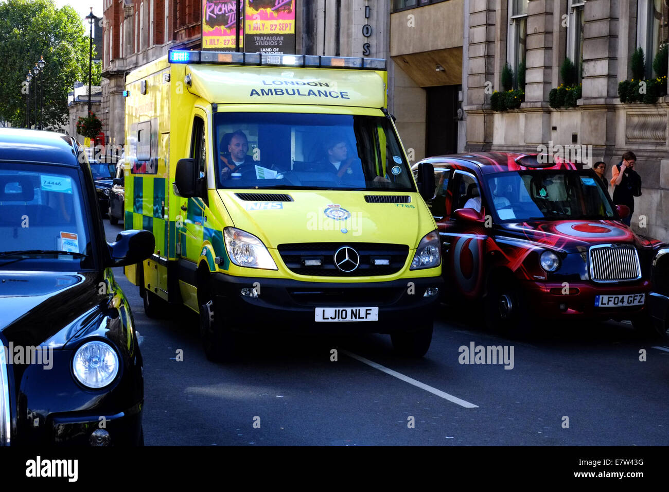 London, UK. 24th Sep, 2014. Taxi's cause a roadblock in Parliament ...