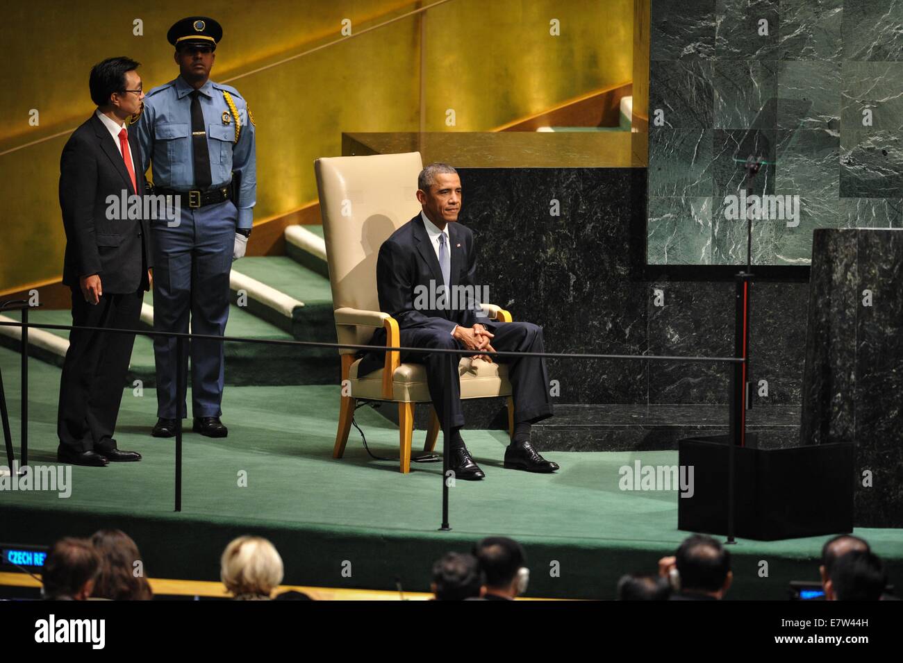 New York, USA. 24th September, 2014. U.S. President Barack Obama ...