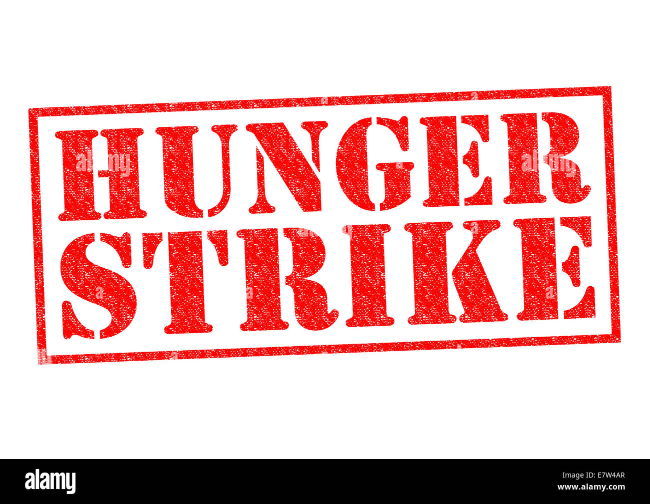 HUNGER STRIKE red Rubber Stamp over a white background Stock Photo - Alamy