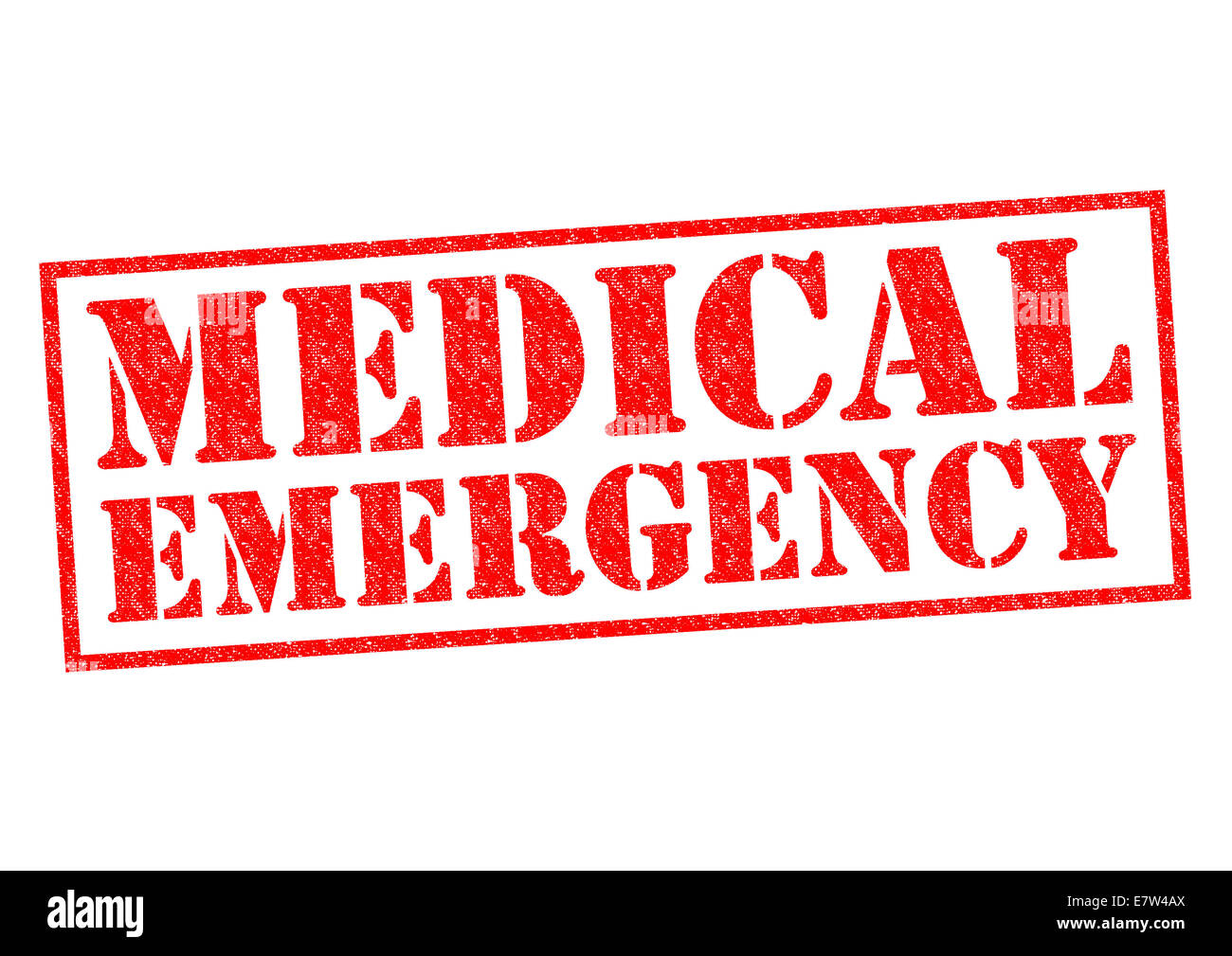 MEDICAL EMERGENCY red Rubber Stamp over a white background Stock Photo ...