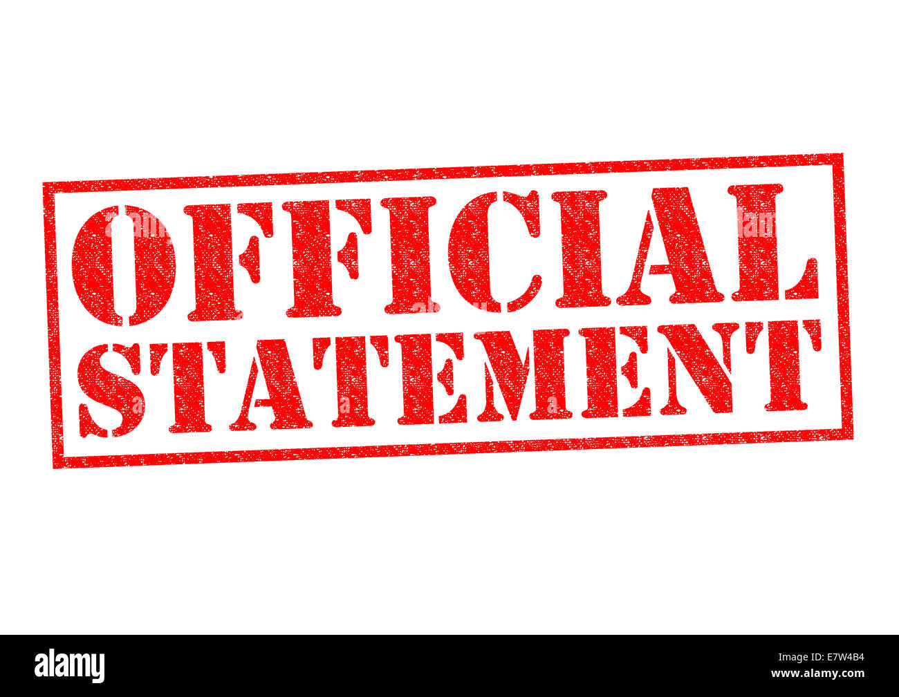 OFFICIAL STATEMENT red Rubber Stamp over a white background Stock Photo ...
