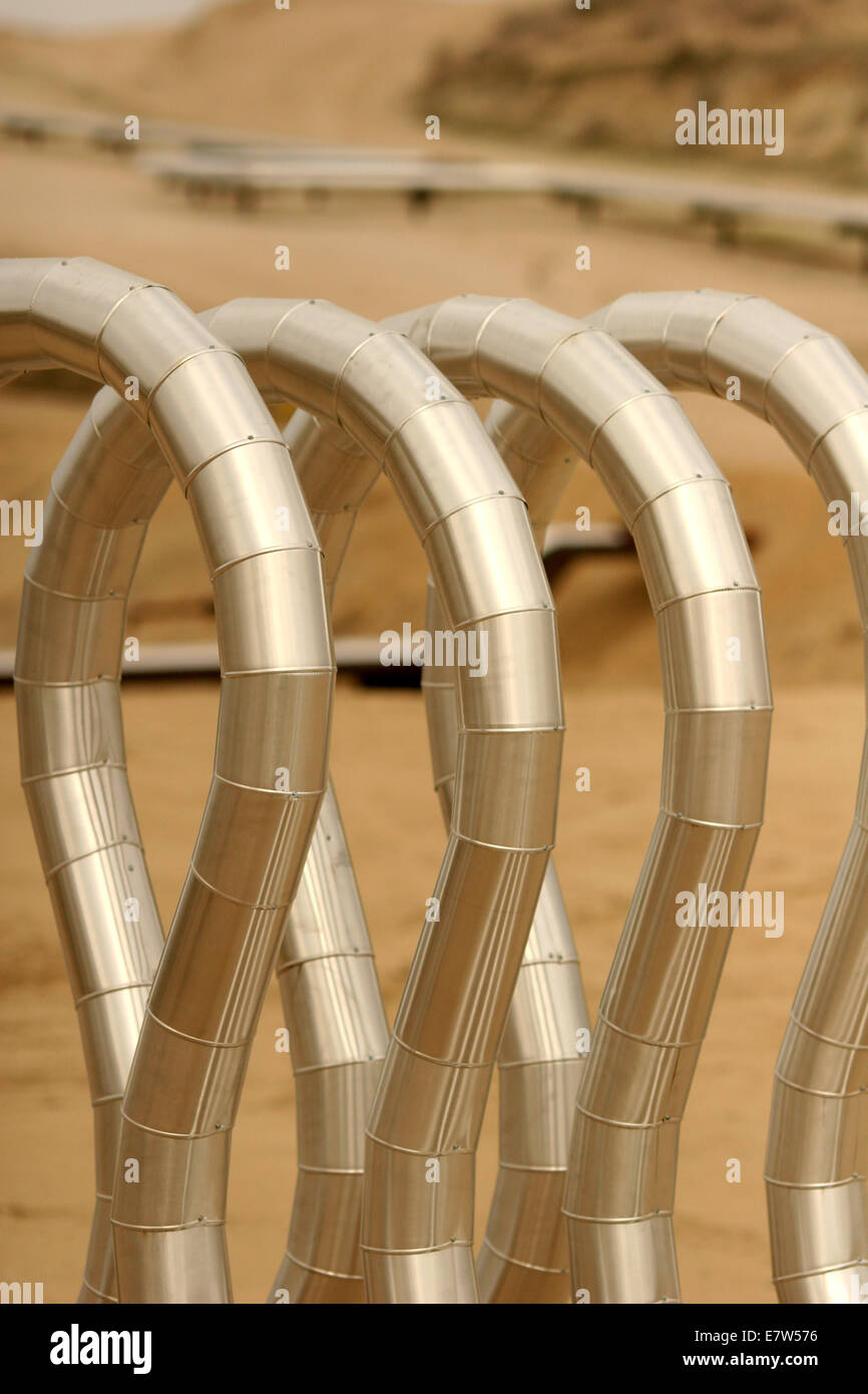 Steam Expansion Loop in California Oil Field Stock Photo - Alamy
