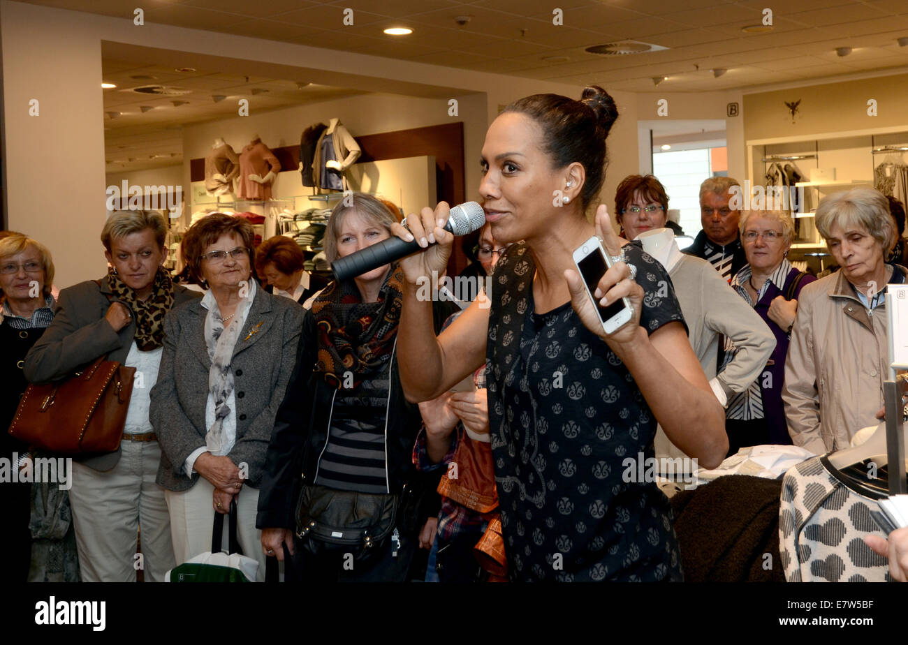 Moers, Germany. 24th Sep, 2014. Fashion designer Barbara Becker her new ...