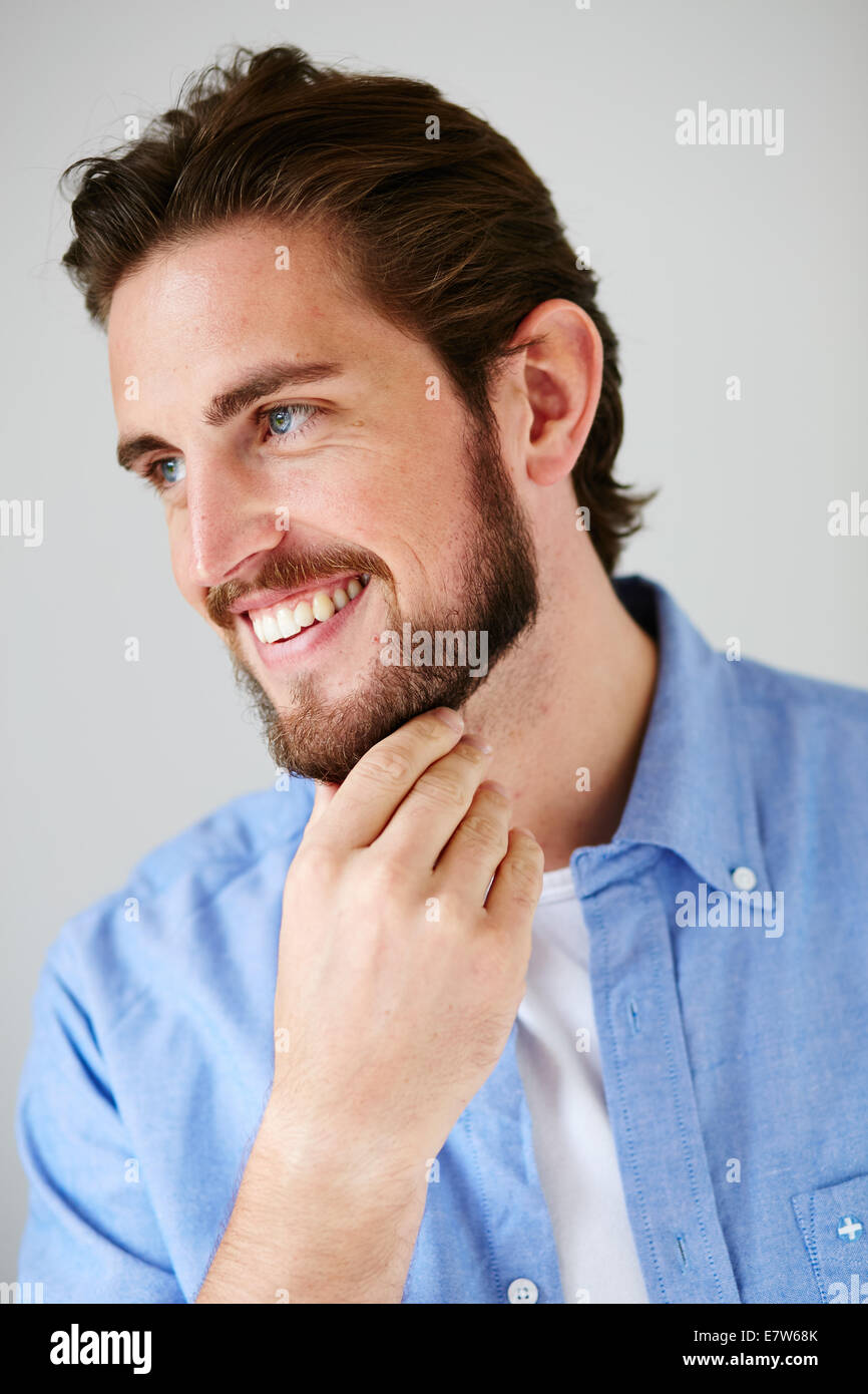 Male portrait smiling Stock Photo - Alamy