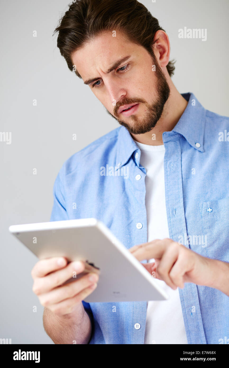 Worried confused man in hi-res stock photography and images - Alamy