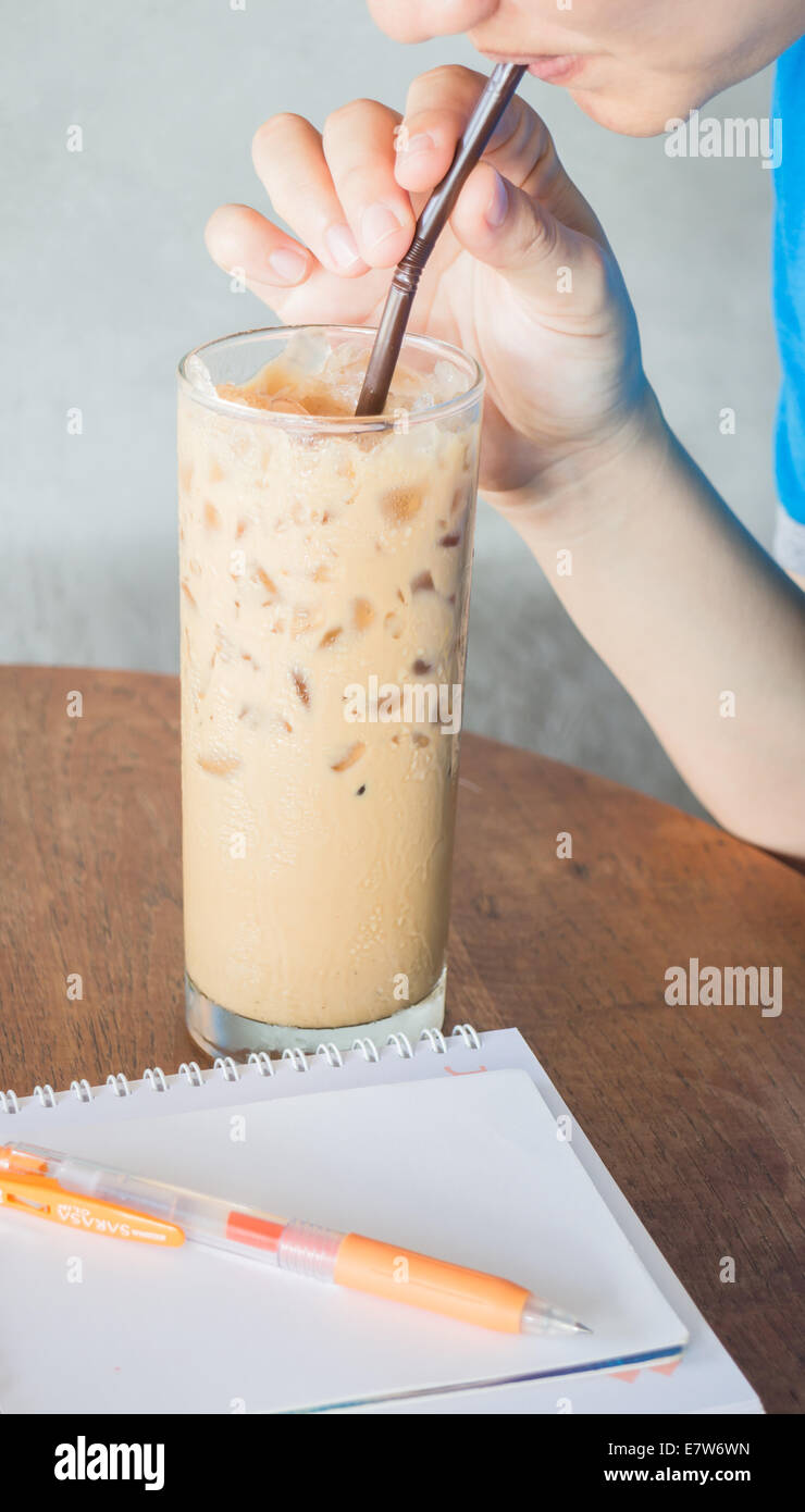 Woman having chill time of drinking coffee, stock photo Stock Photo - Alamy
