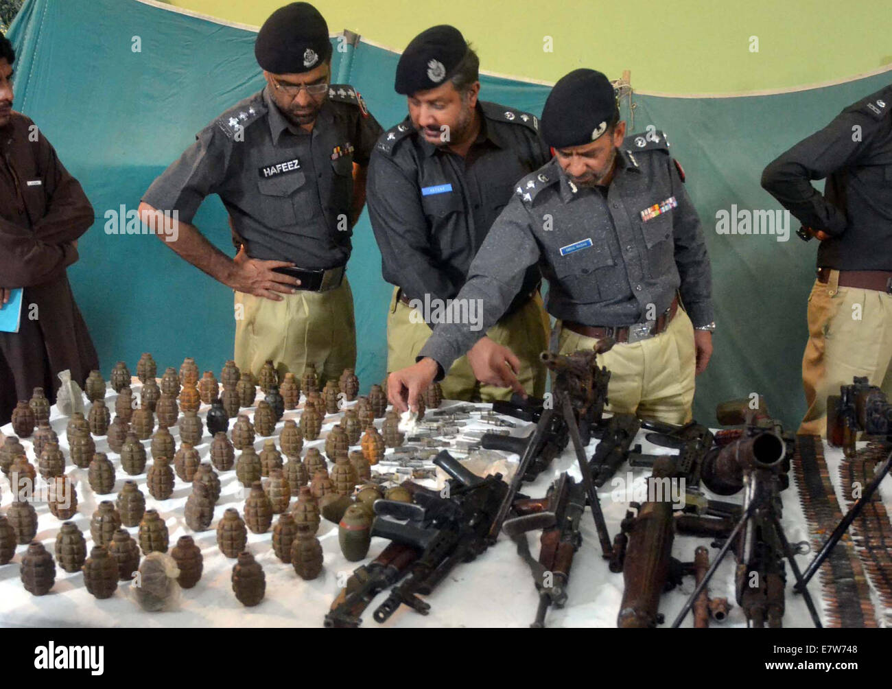 Police exposed explosive material and seized weapons recovered during ...