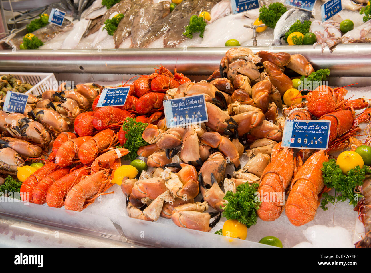The fish market in Trouville Sur Mer, Normandy France EU Stock Photo ...