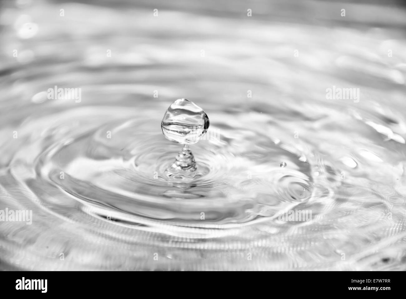 Jumping Water Drop Stock Photo - Alamy
