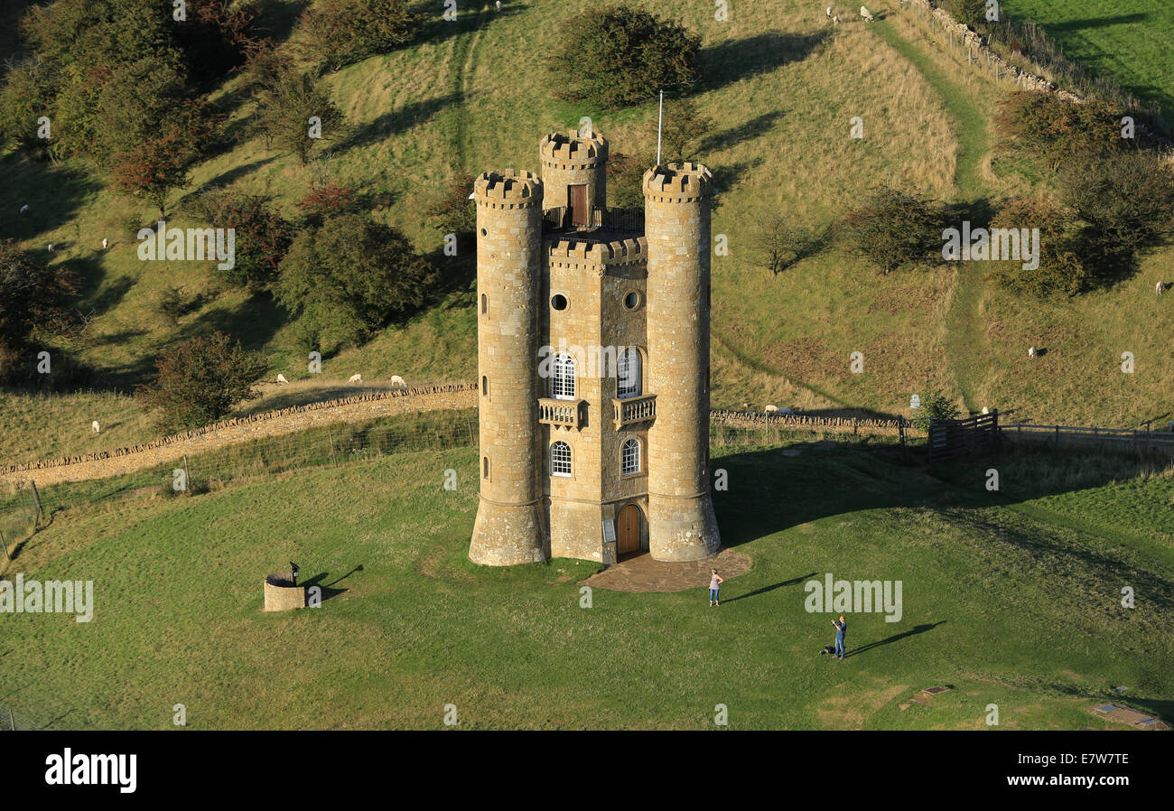 An aerial view of Broadway Tower Stock Photo - Alamy