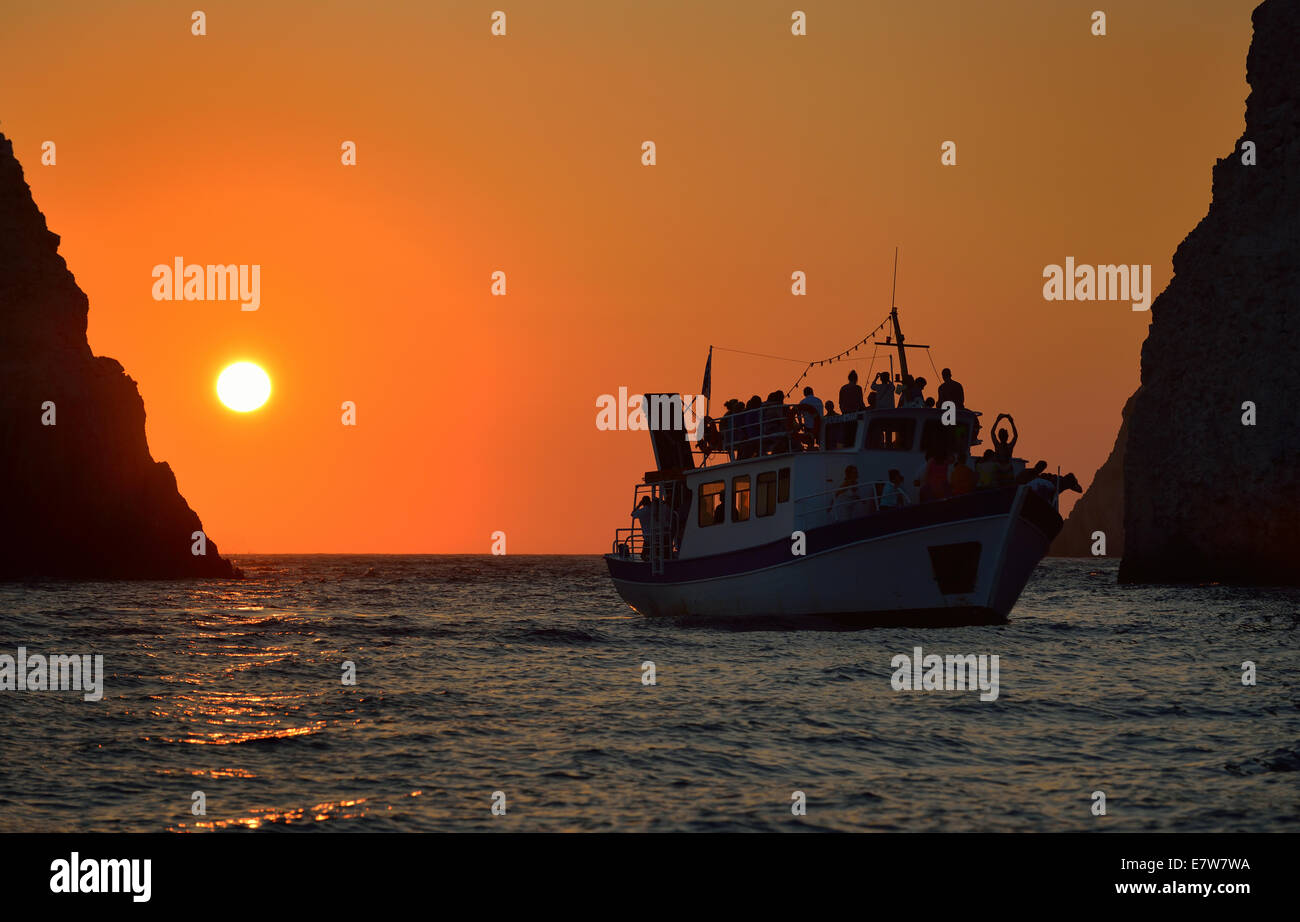 Zakynthos sunset , Myzithres Stock Photo - Alamy