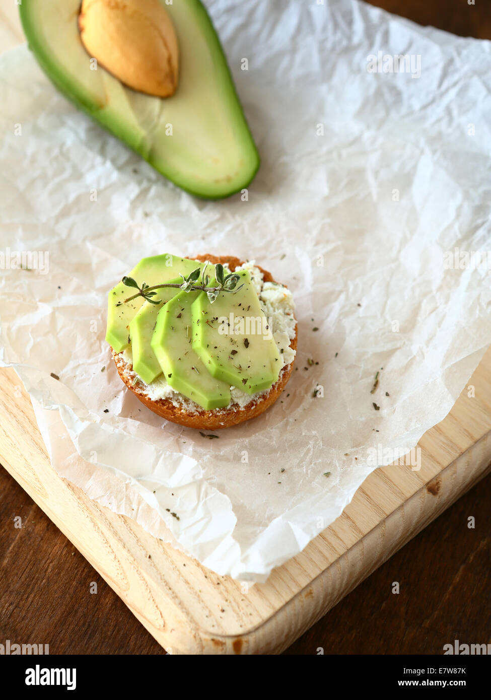 Side view half organic avocado hi-res stock photography and images - Alamy