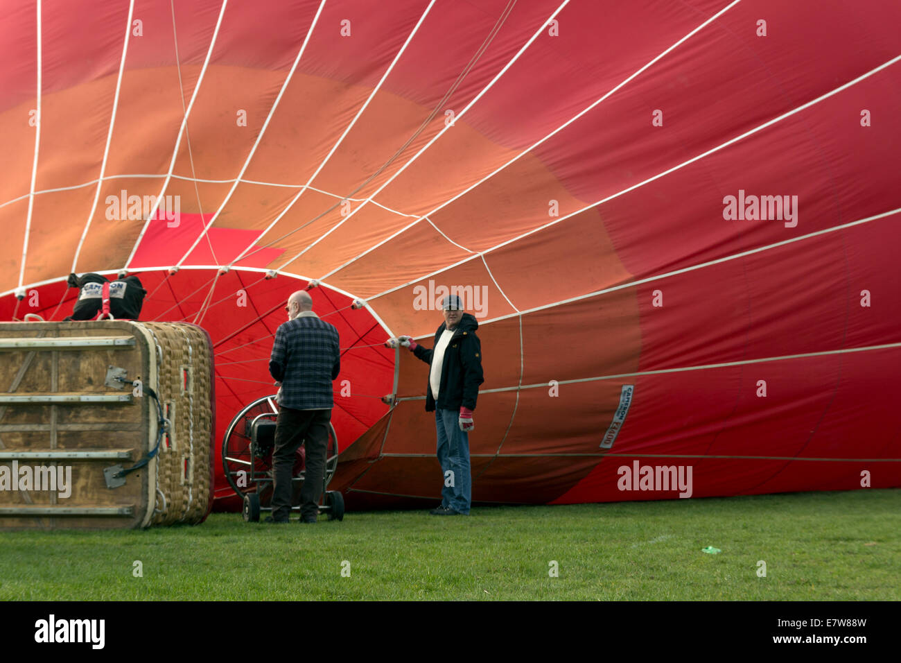 Hot air balloon inflation fan hi-res stock photography and images - Alamy