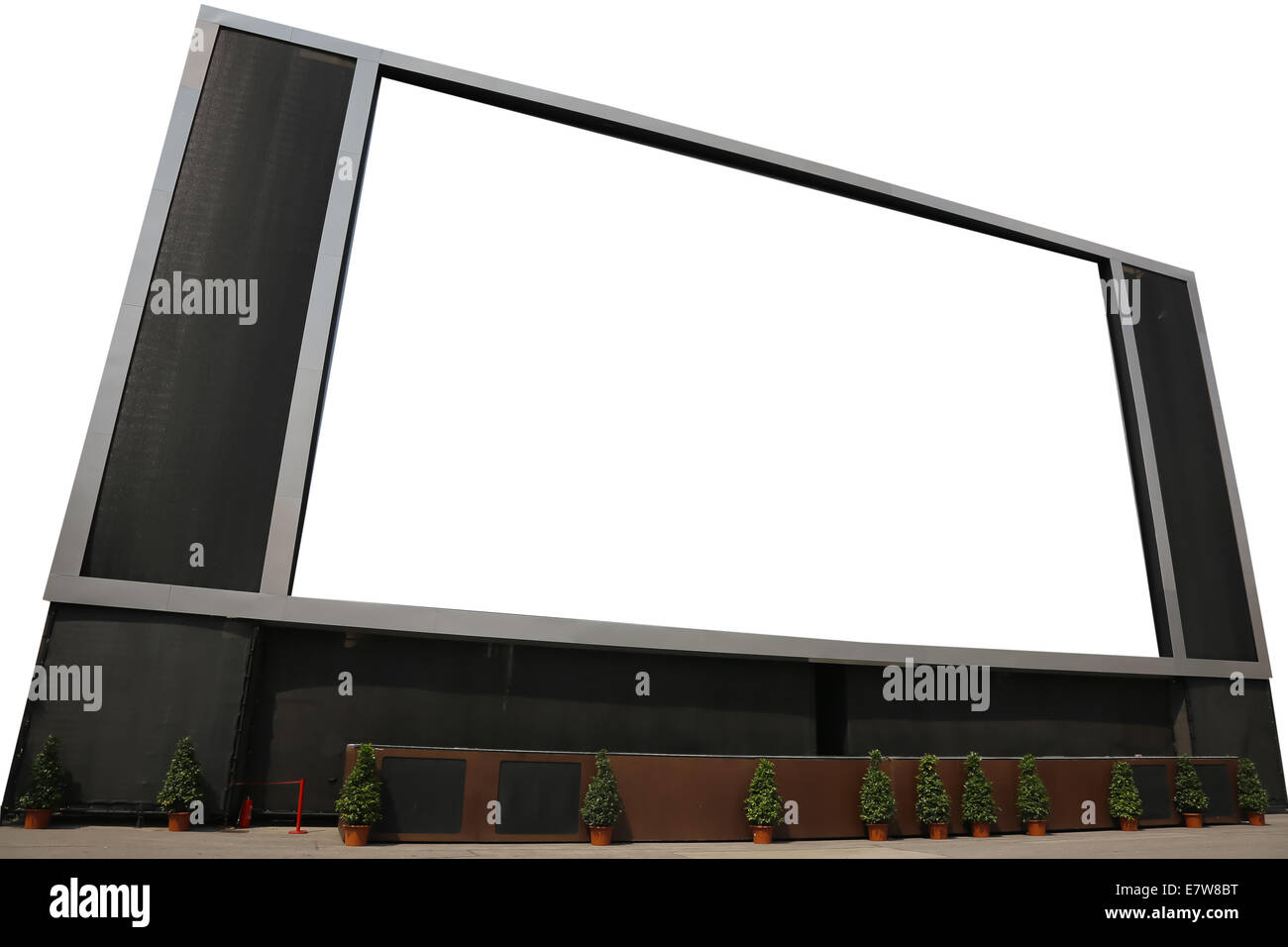 Big LCD TV with blank screen Isolated on White Background Stock Photo ...