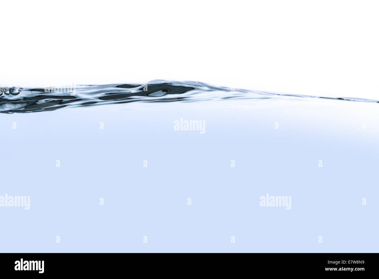 Close up view of smooth water splash, isolated on white background ...