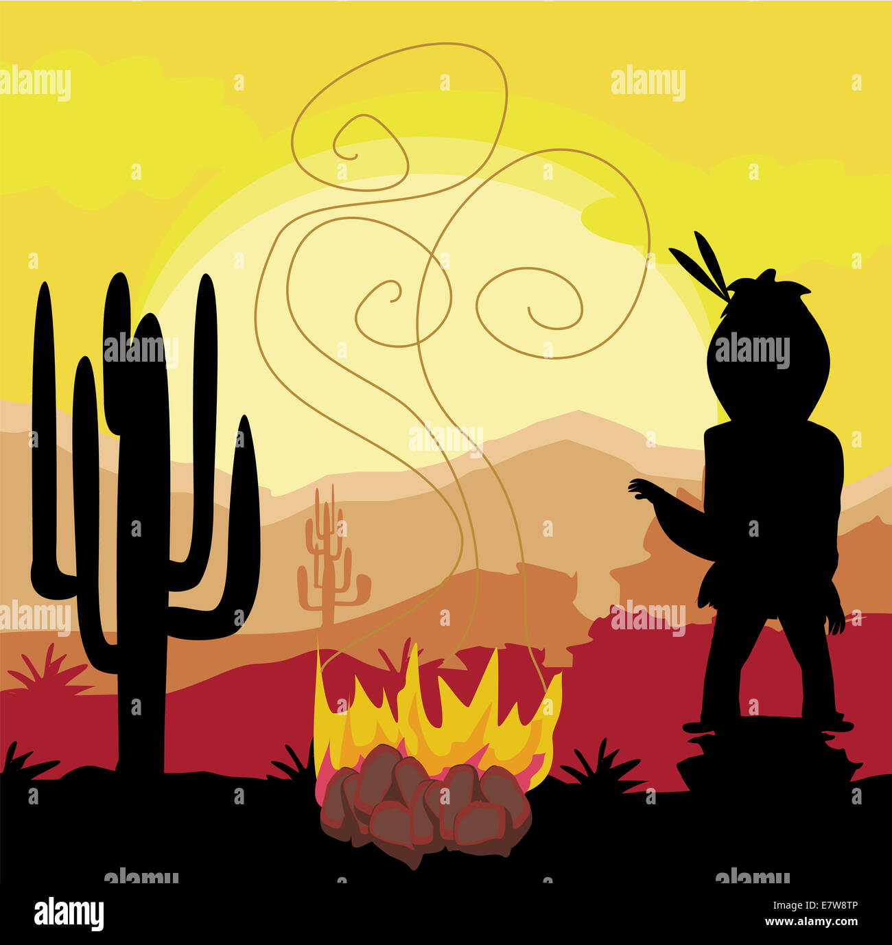 Smoke signals landscape hi-res stock photography and images - Alamy