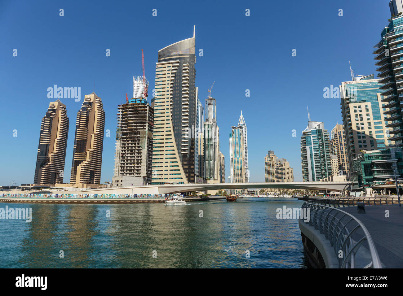DUBAI, UAE - NOVEMBER 11: Modern buildings in Dubai Marina, on November ...