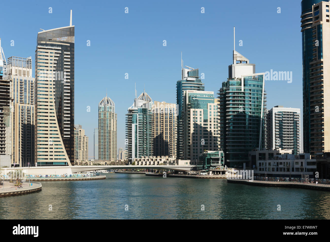 DUBAI, UAE - NOVEMBER 11: Modern buildings in Dubai Marina, on November ...
