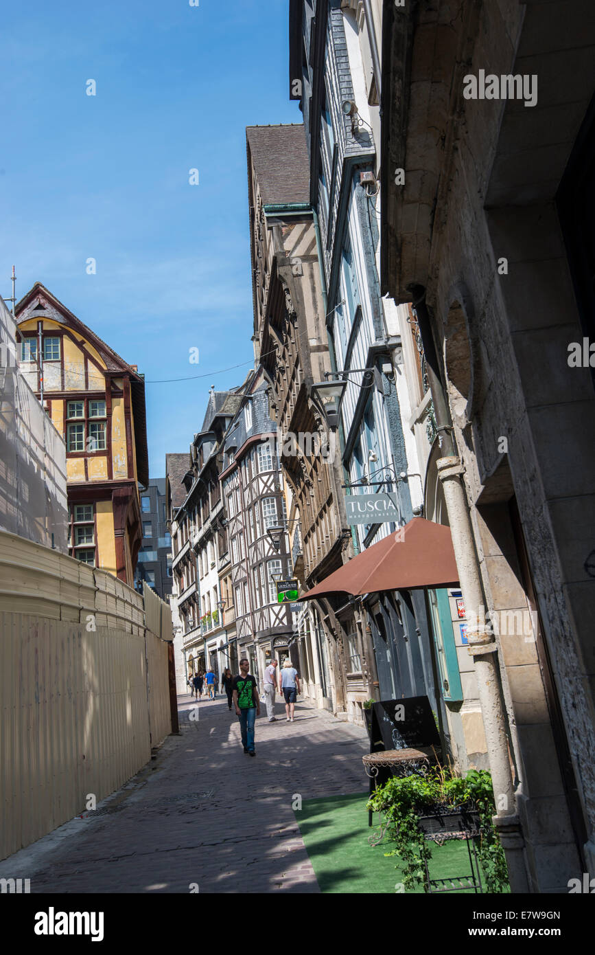 A street in Rouen, France Europe Stock Photo - Alamy