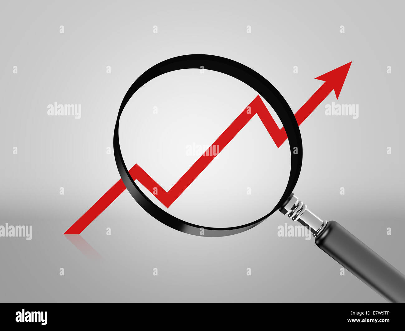 Bar graph magnifying glass hi-res stock photography and images - Alamy