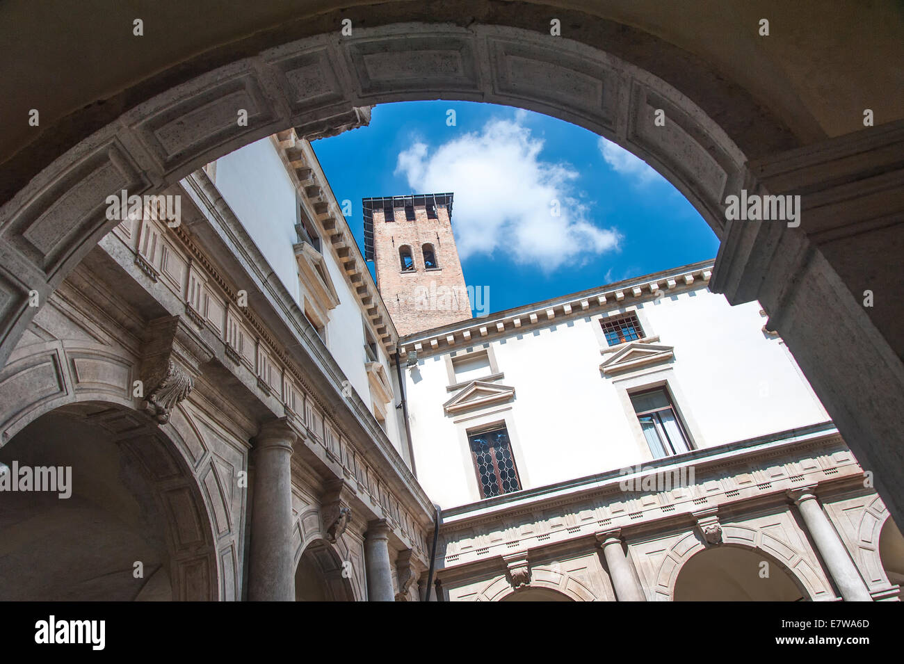 Part of the Library of the university in Padova, Northern Italy Stock ...