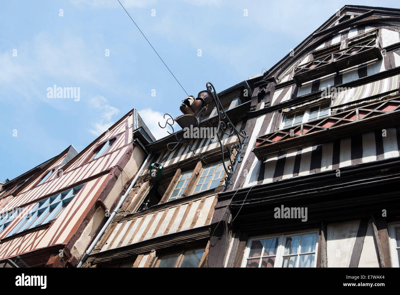 Timber framed buildings in Rouen, France Europe Stock Photo - Alamy