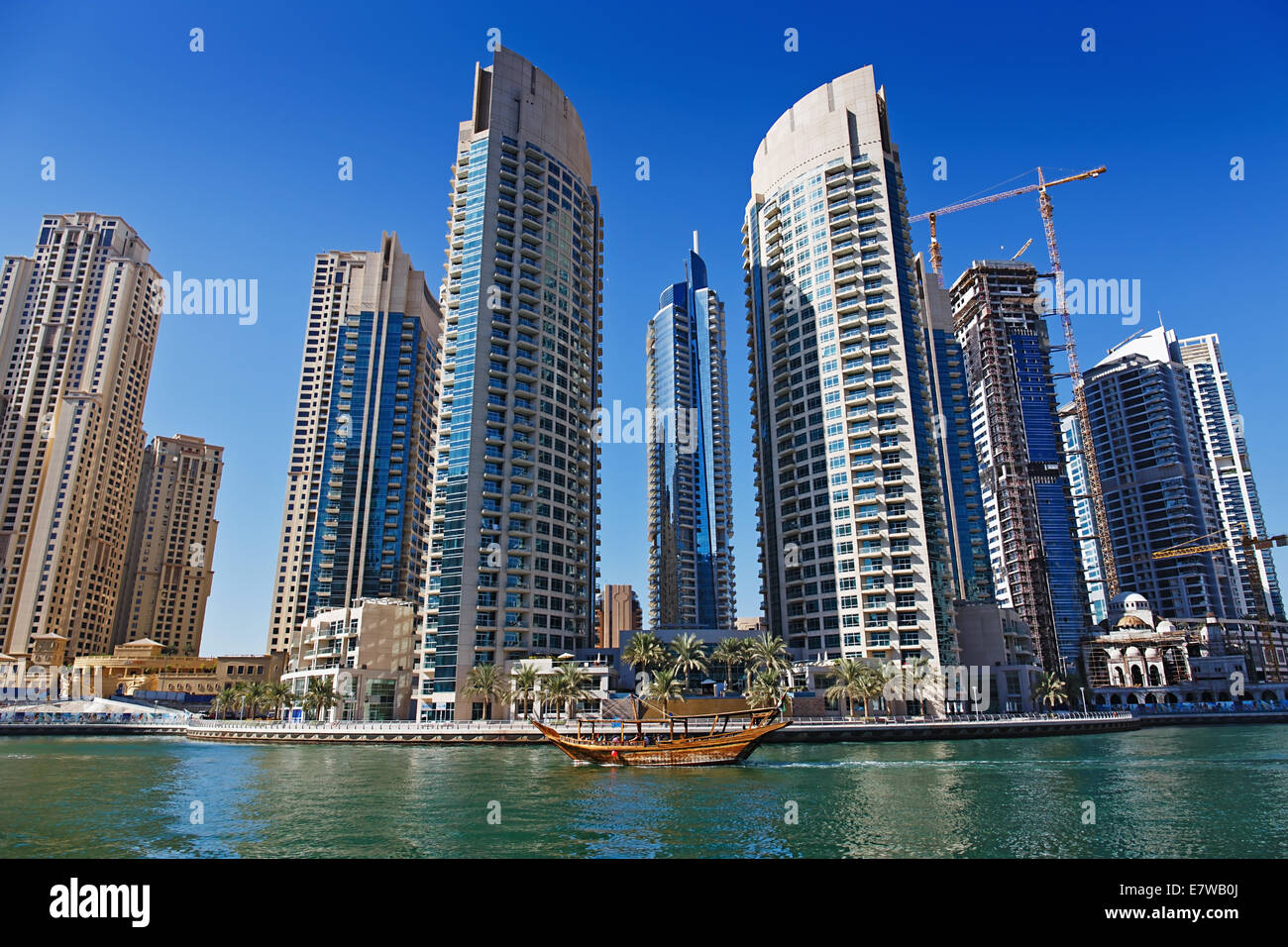 DUBAI, UAE - NOVEMBER 11: Modern buildings in Dubai Marina, on November ...