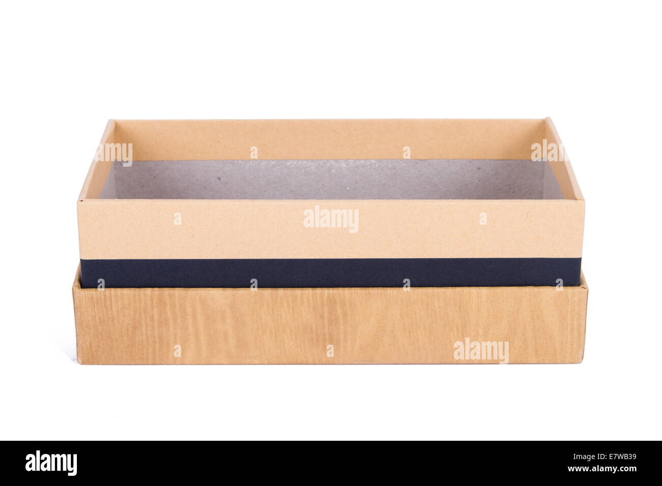 Empty wooden box, side view, isolated on white background Stock Photo ...