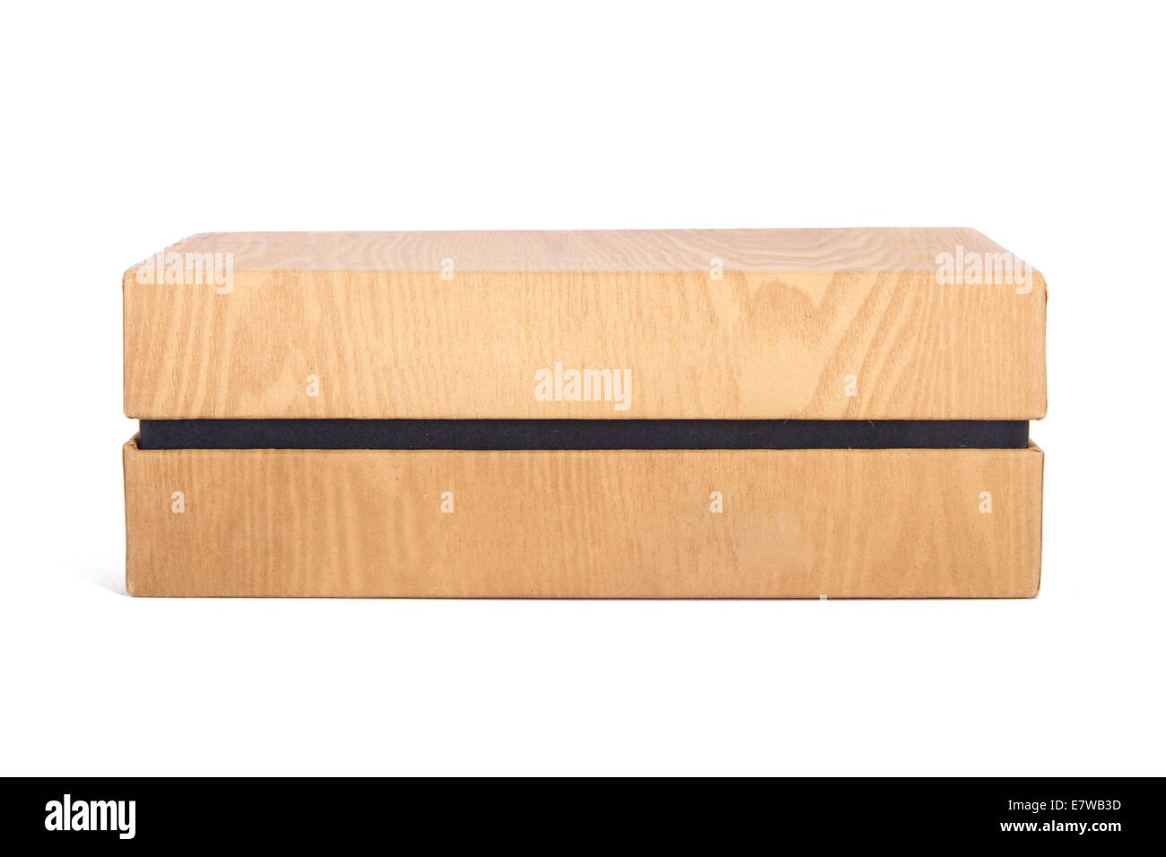 Wooden box, side view, isolated on white background Stock Photo - Alamy