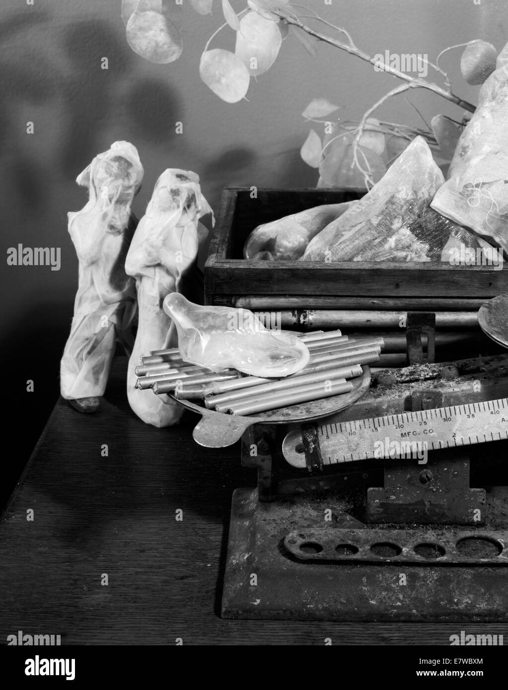 Wrapped white paper on Black and White Stock Photos & Images - Alamy