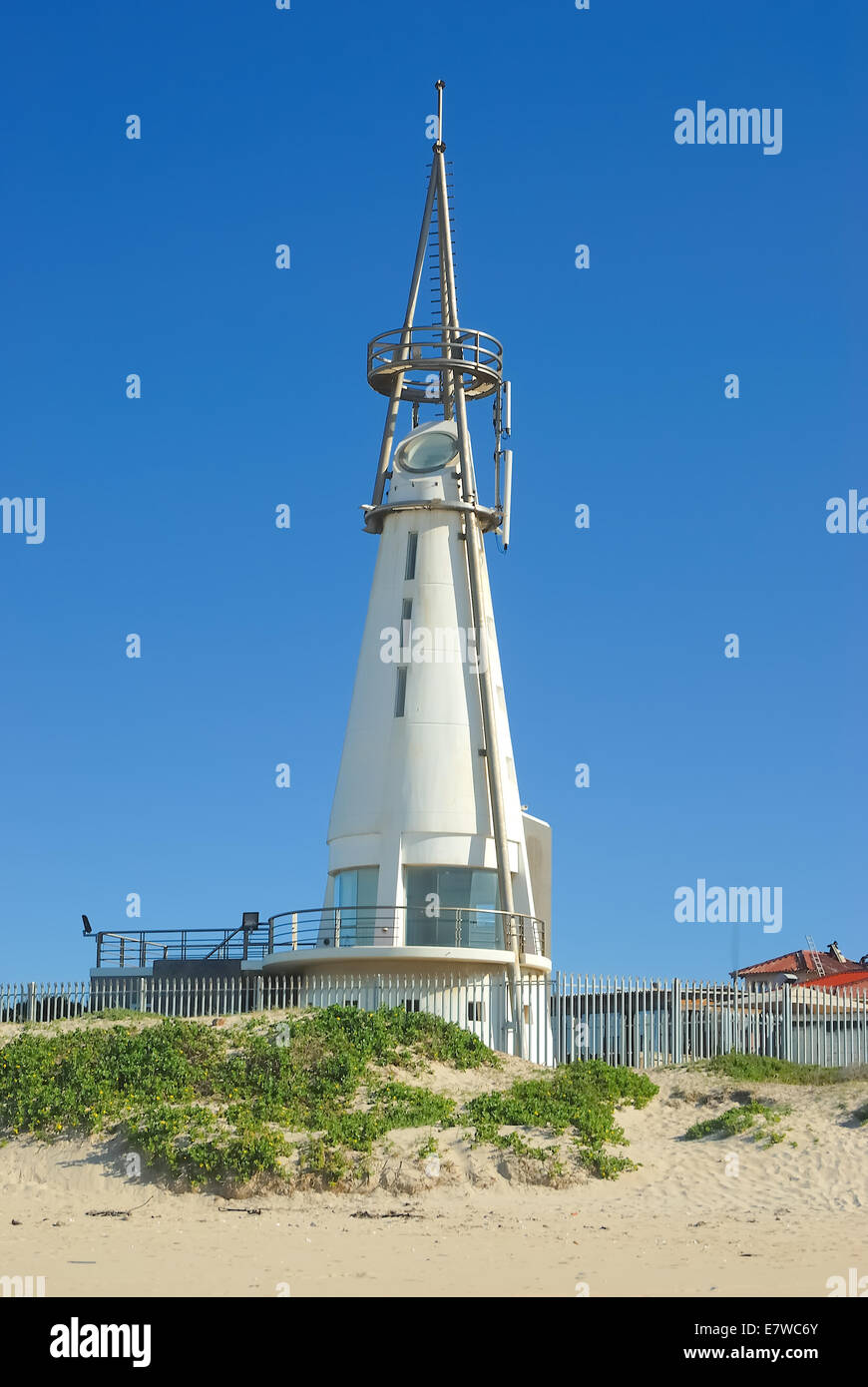 Light House on the Beach Stock Photo - Alamy