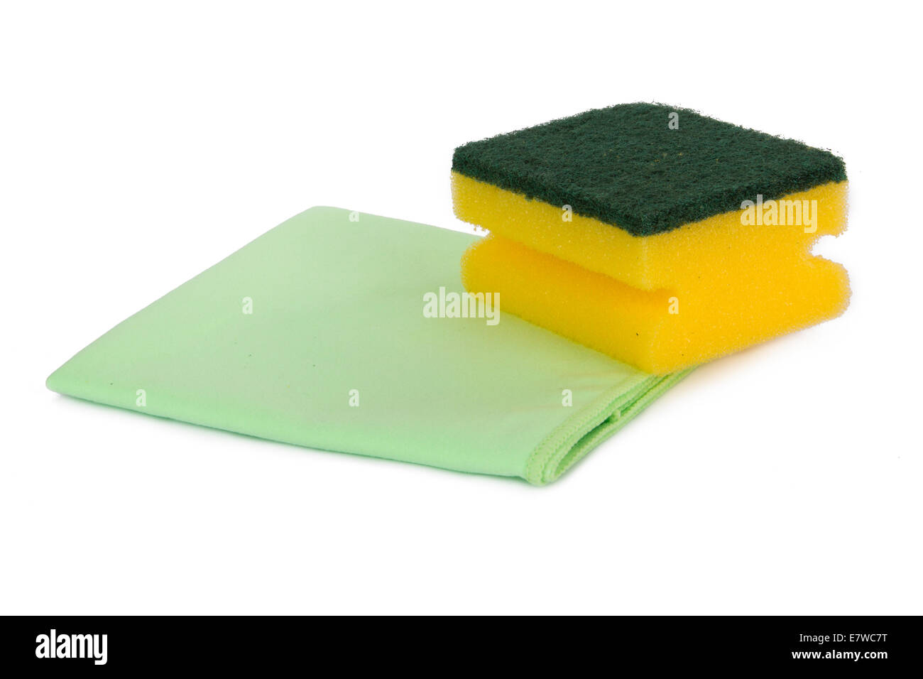 Rag and sponge for cleaning, isolated on white background Stock Photo ...