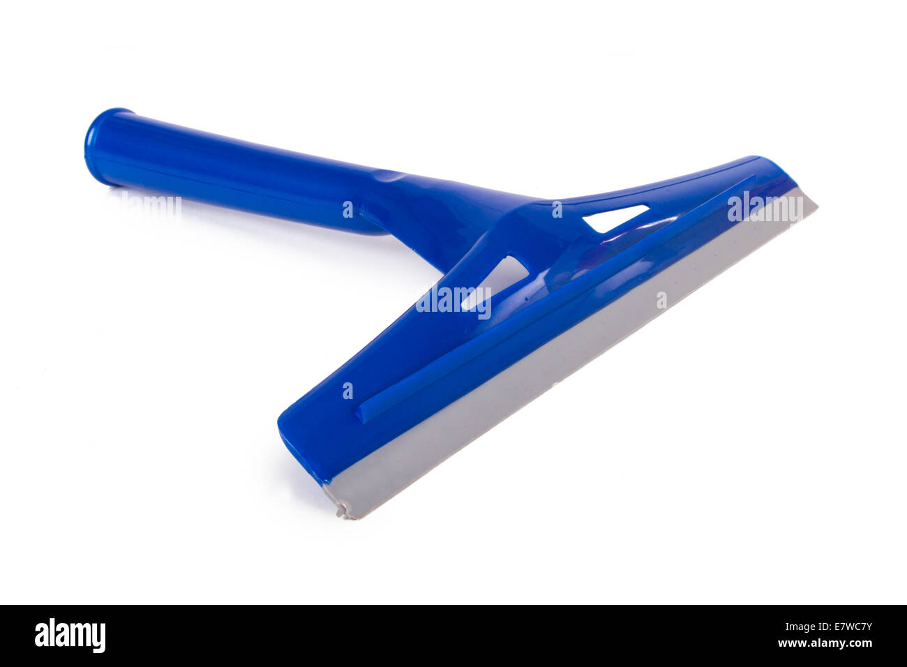 Blue squeegee, isolated on white background Stock Photo - Alamy
