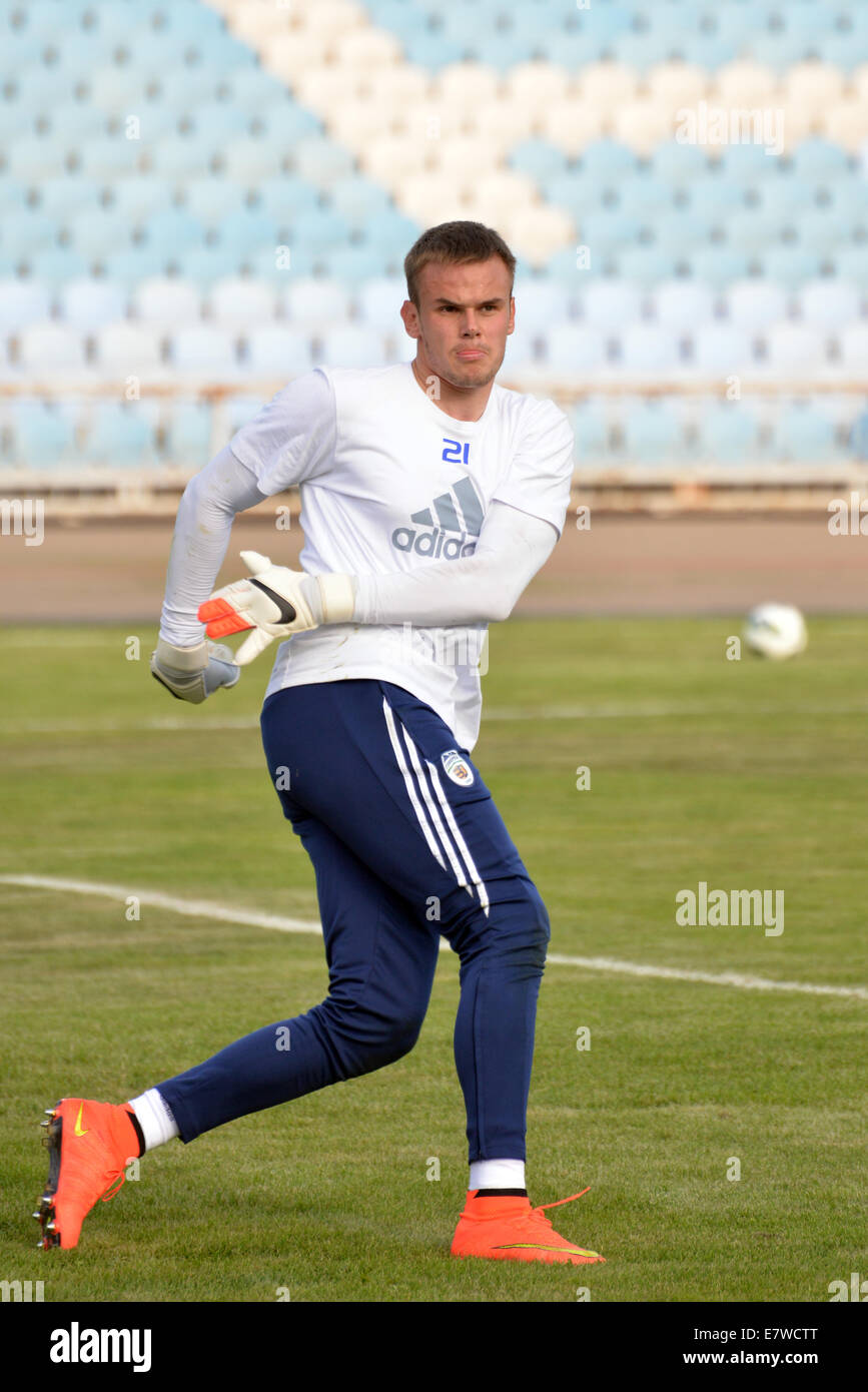 Maxim Koval during the match between Illychivets and Goverla at «Meteor ...