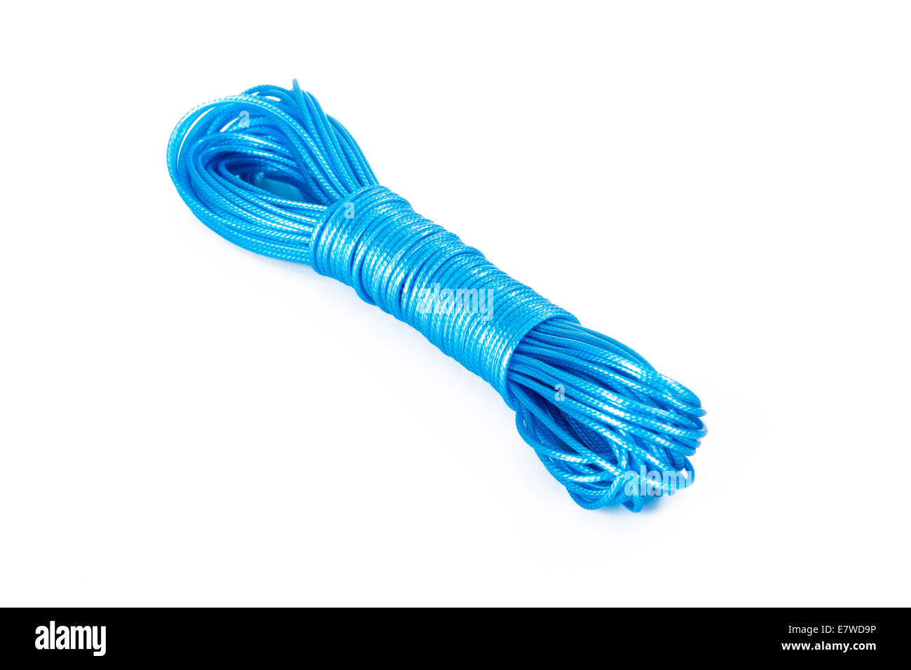 Clothing, new, blue rope, isolated on white background Stock Photo - Alamy