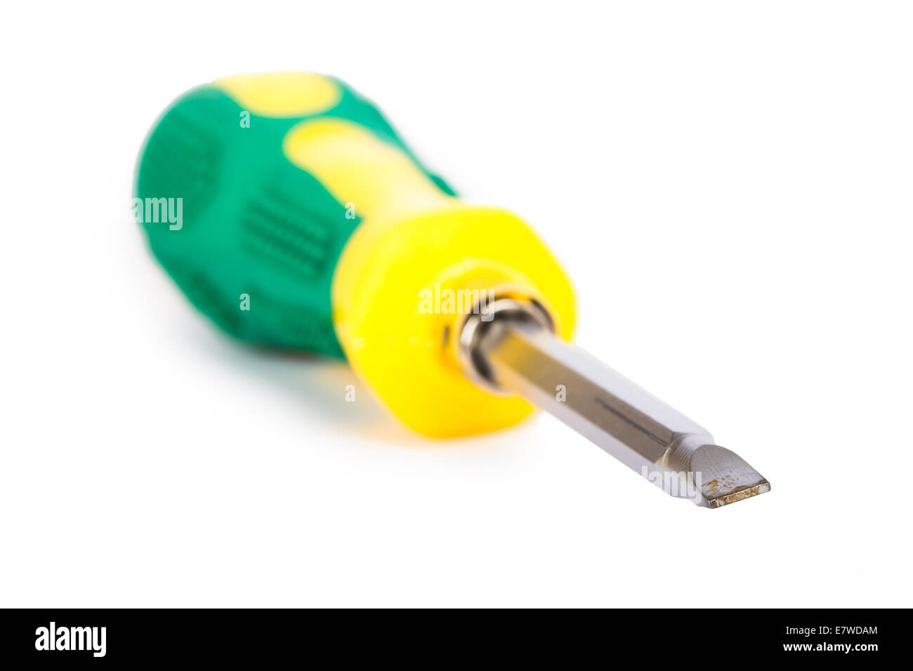 Close up view of screwdriver, isolated on white background Stock Photo ...