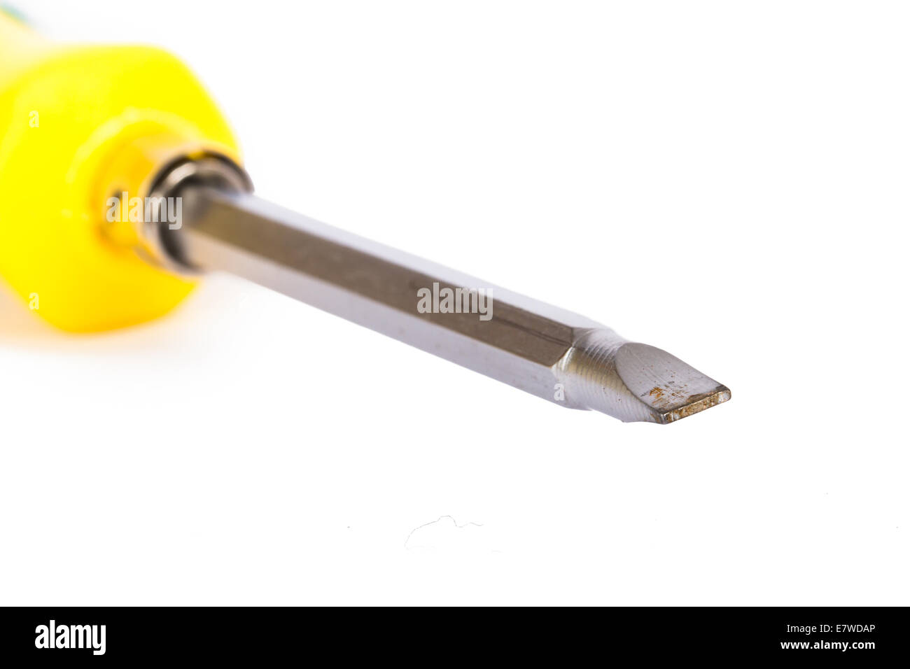 Close up view of screwdriver, isolated on white background Stock Photo ...