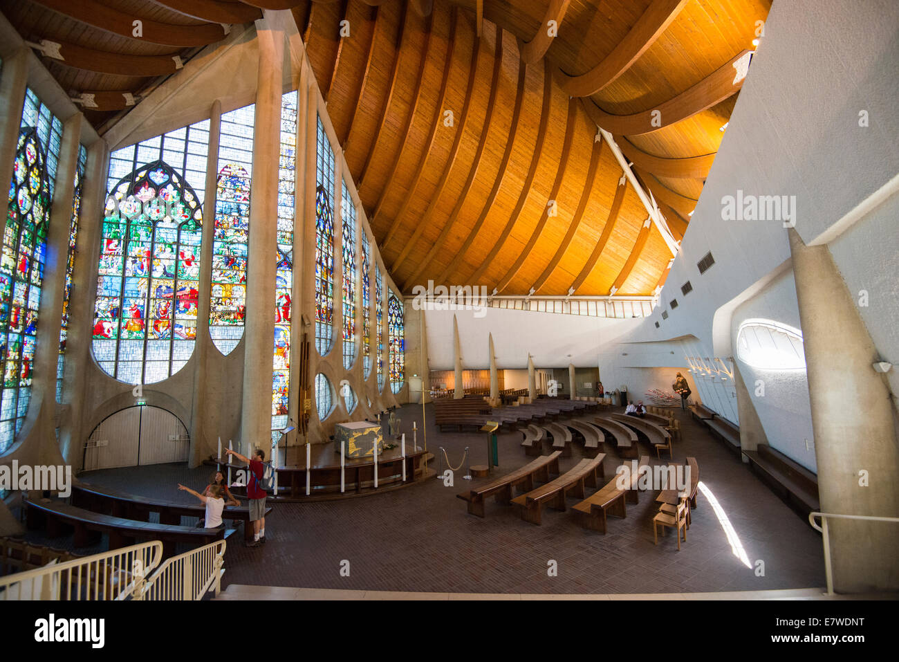Inside the Church of St Joan of Arc, Rouen Normandy France EU Stock ...