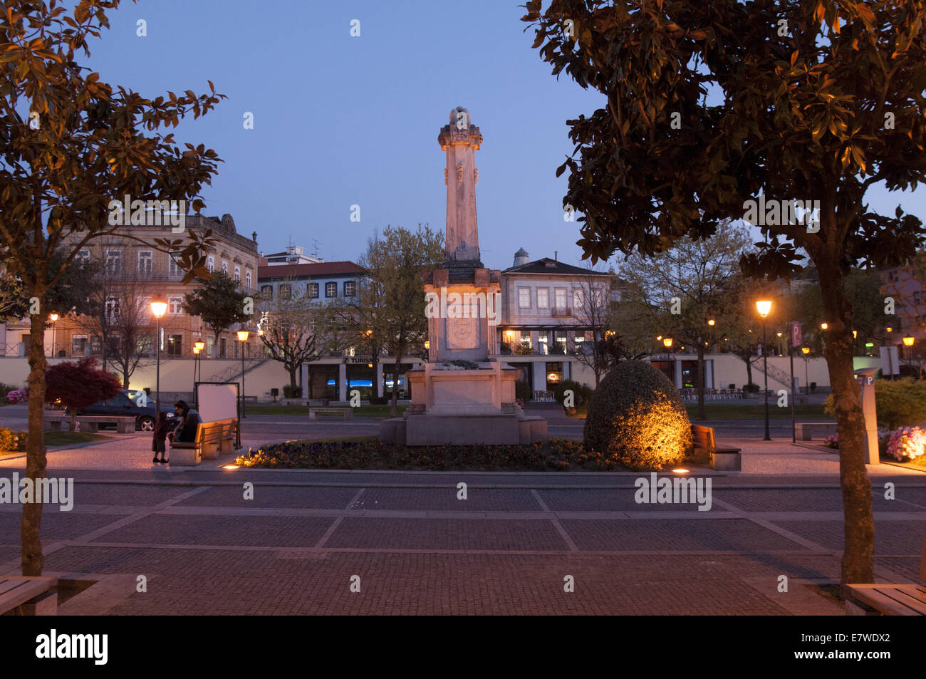 World War I memorial in the city centre of Fafe, Portugal Stock Photo ...
