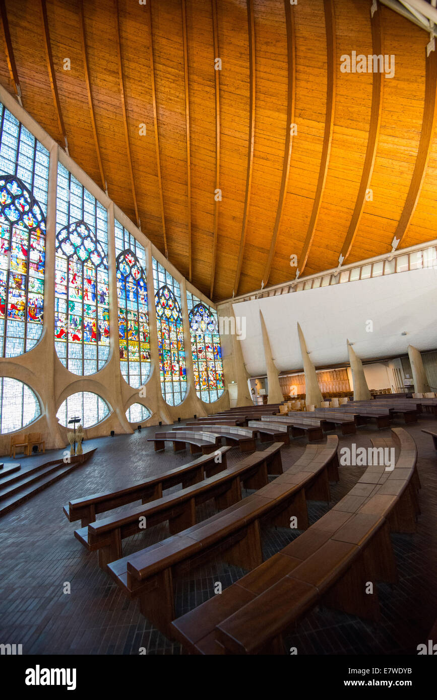 Inside the Church of St Joan of Arc, Rouen Normandy France EU Stock ...