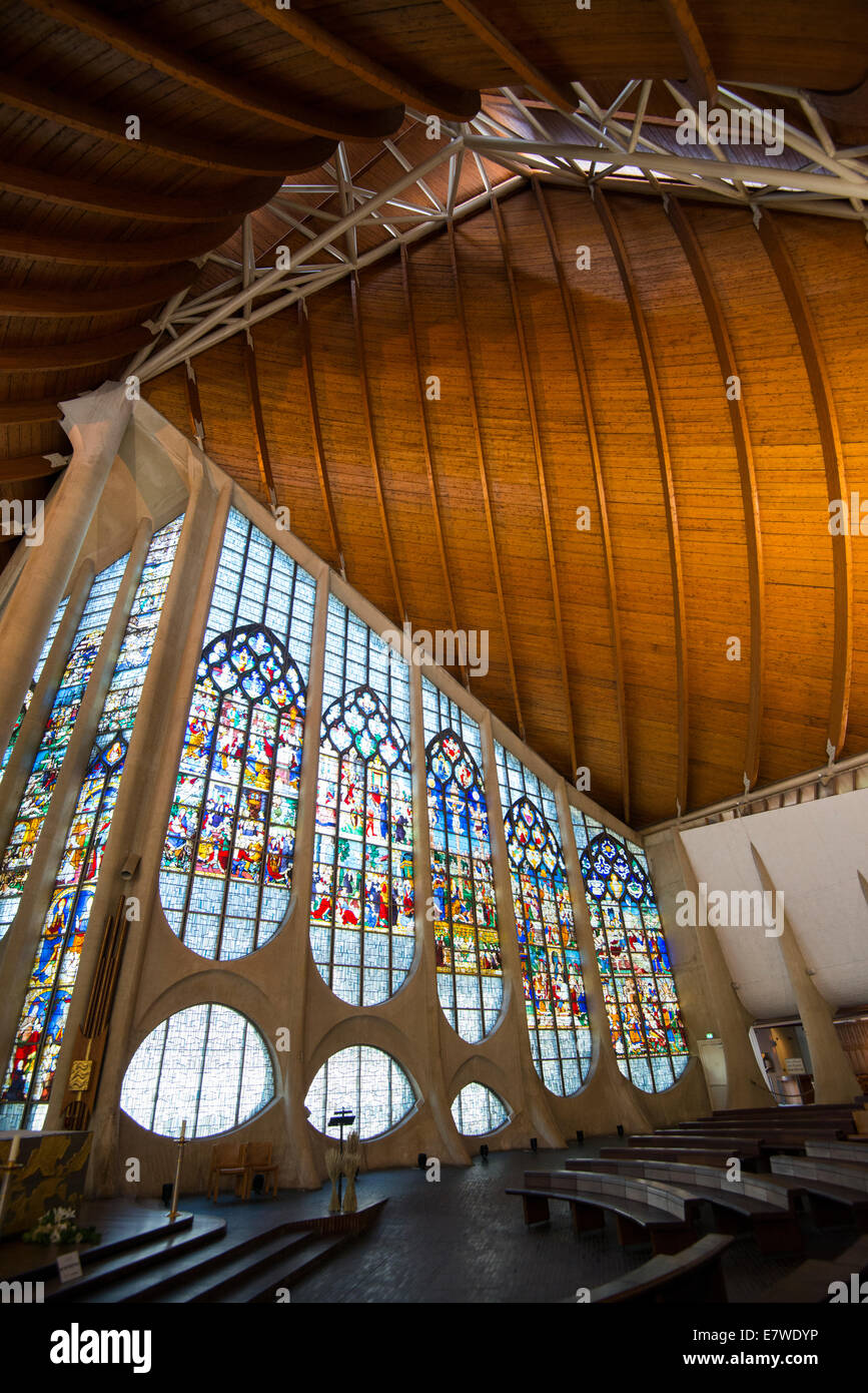 Inside the Church of St Joan of Arc, Rouen Normandy France EU Stock ...
