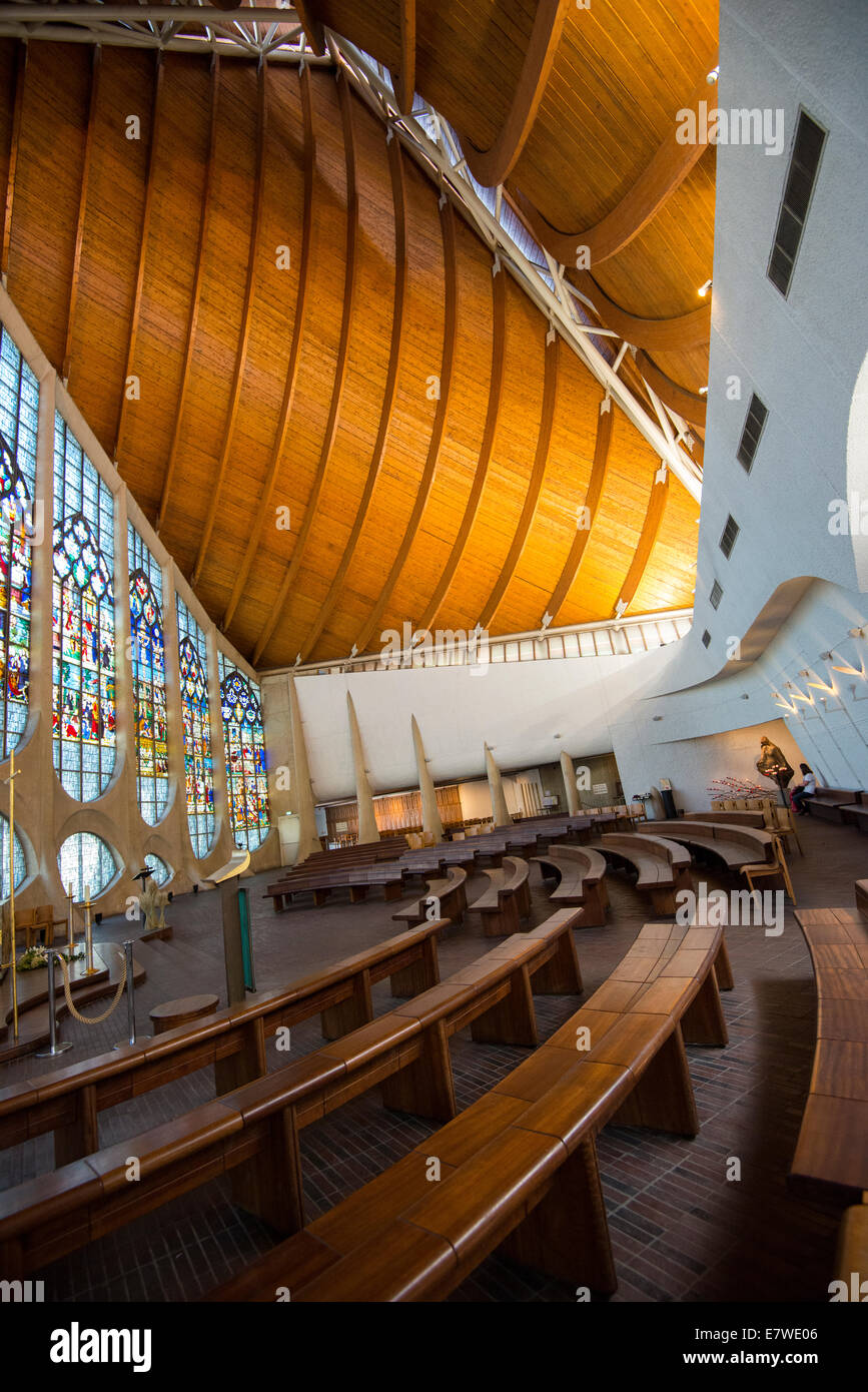 Inside the Church of St Joan of Arc, Rouen Normandy France EU Stock ...