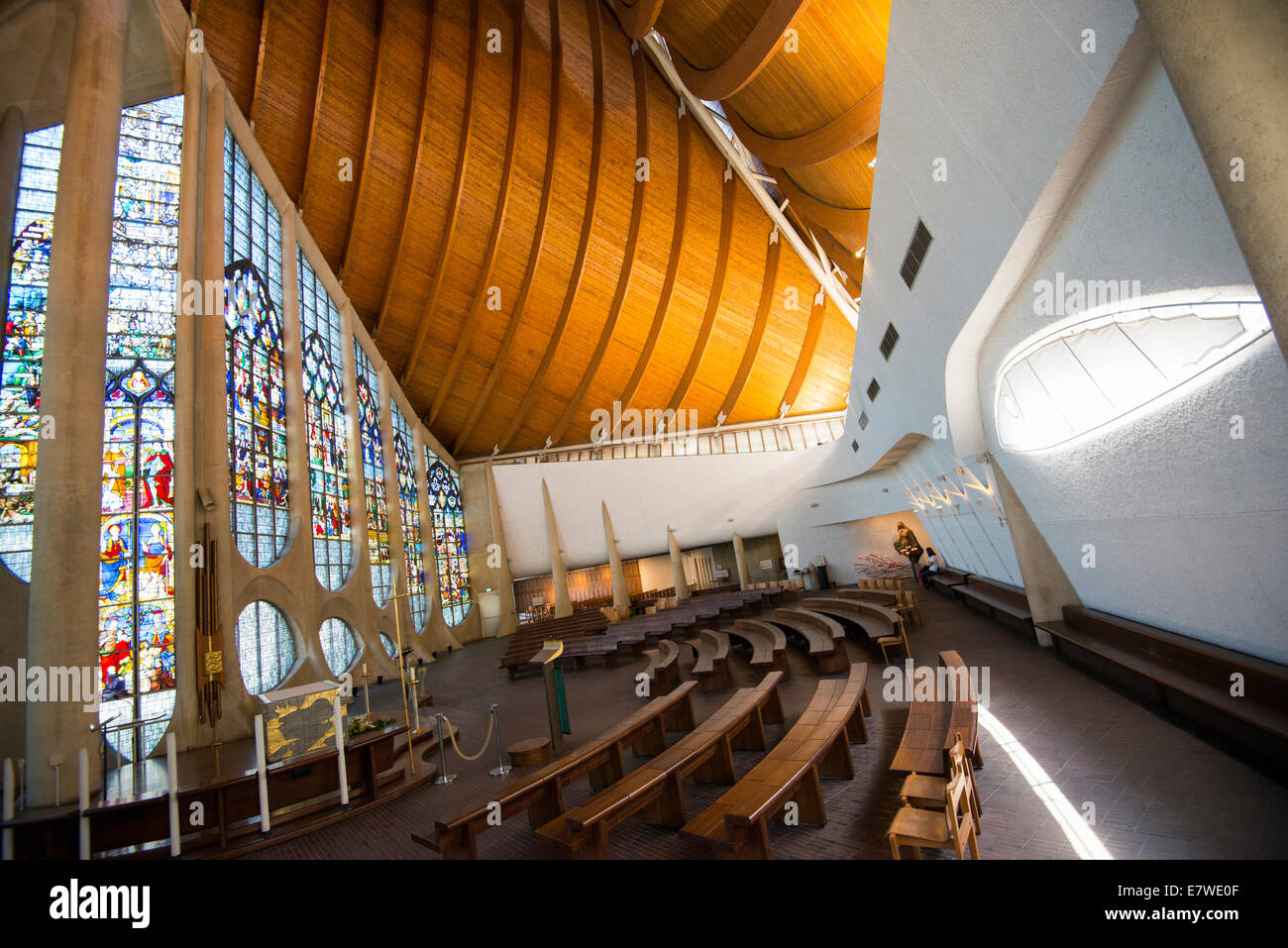 Inside the Church of St Joan of Arc, Rouen Normandy France EU Stock ...