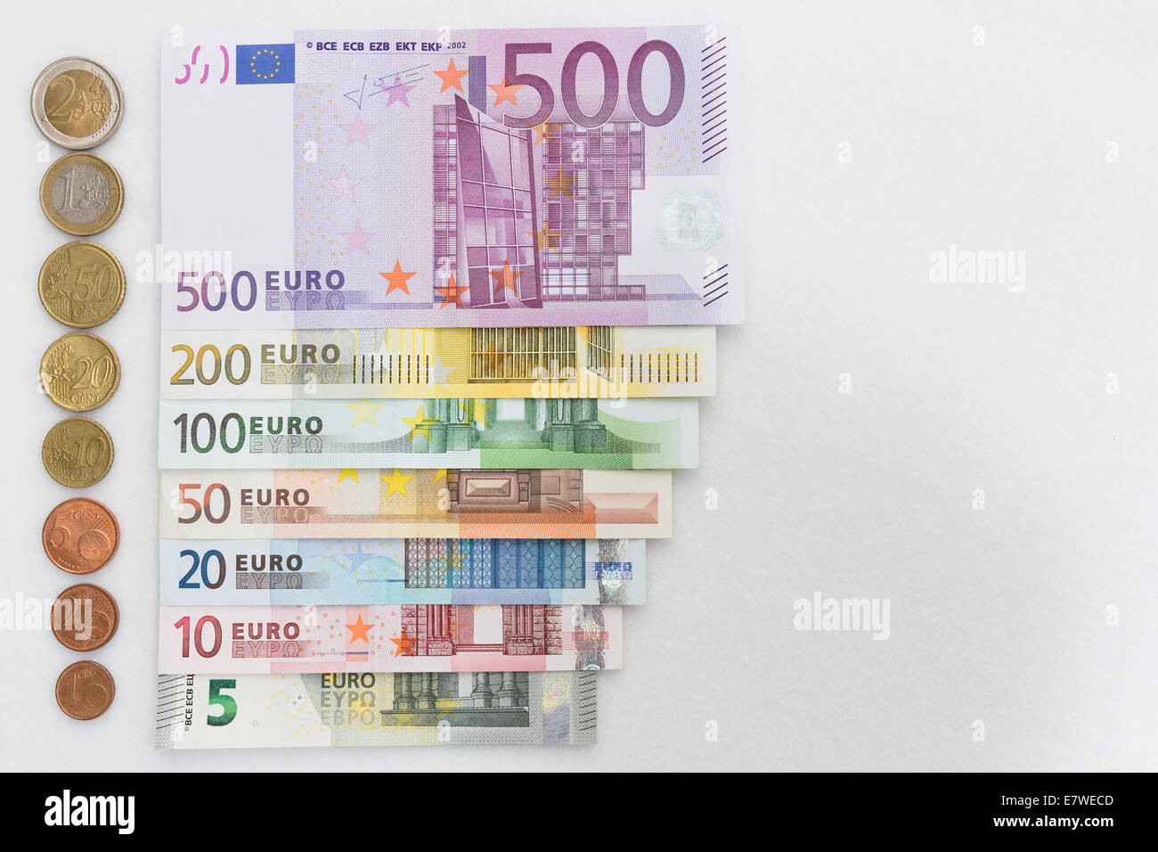 EUR money, banknotes Stock Photo - Alamy