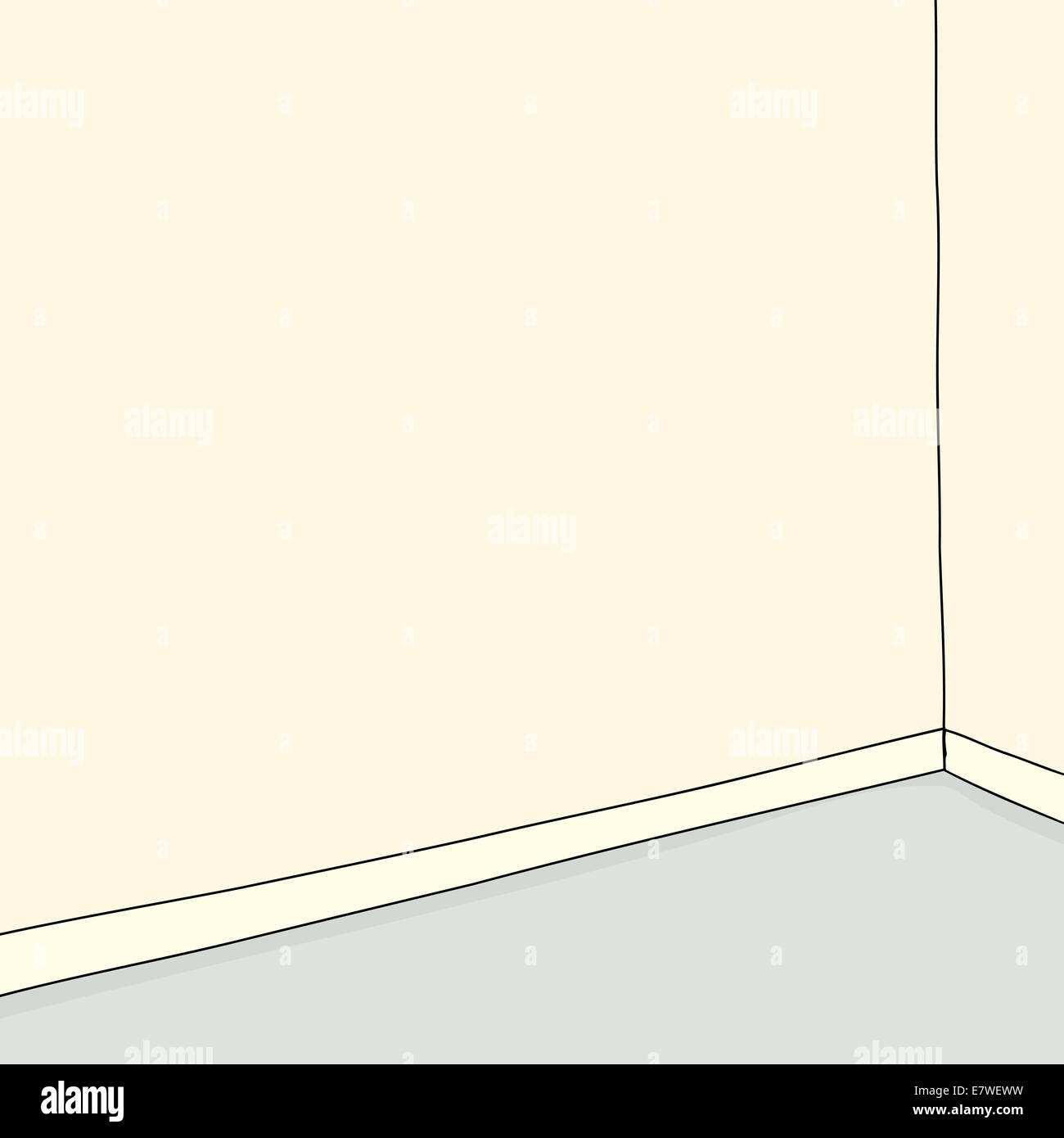 Empty hand drawn cartoon room background Stock Photo - Alamy