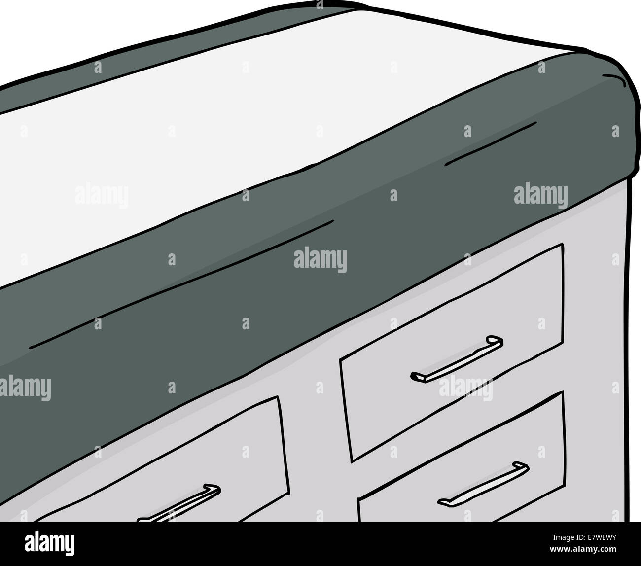 One isolated examination table over white background Stock Photo - Alamy