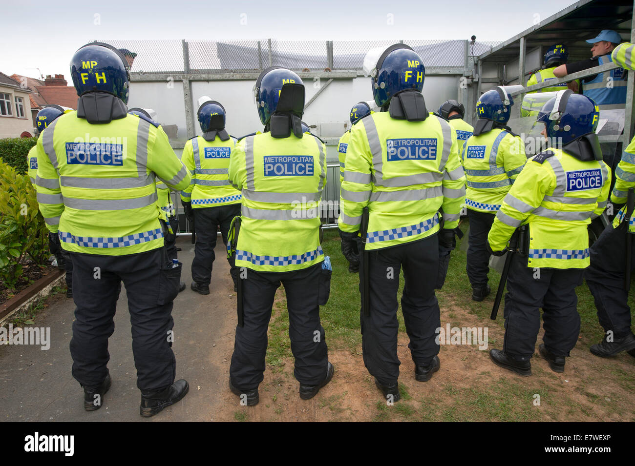 Police from various forces policing the Nato conference at Newport ...