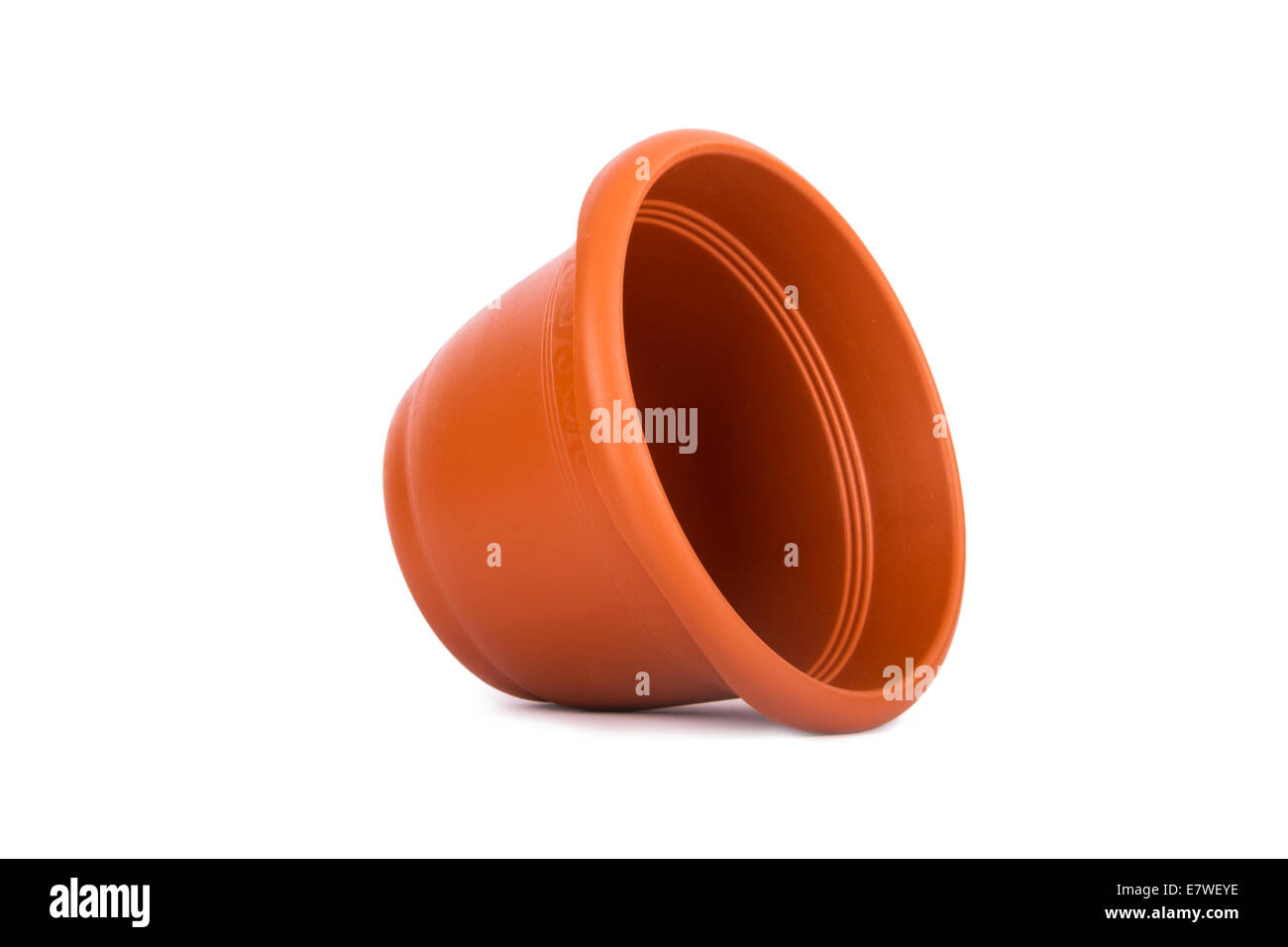 Flower pot, side view, isolated on white background Stock Photo - Alamy