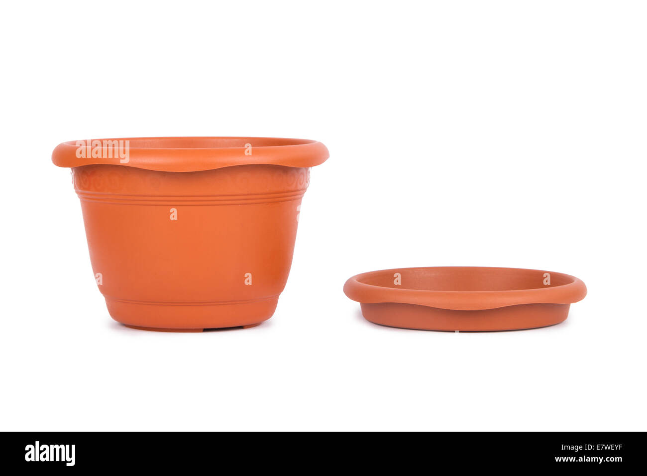 Flower pot, isolated on white background Stock Photo - Alamy