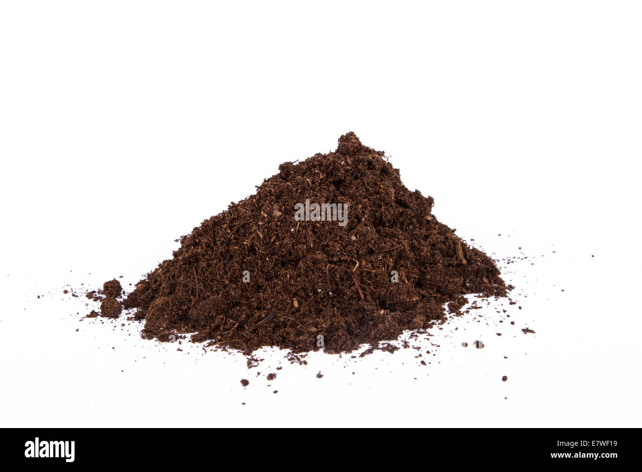 Pile of soil, side view, isolated on white background Stock Photo - Alamy